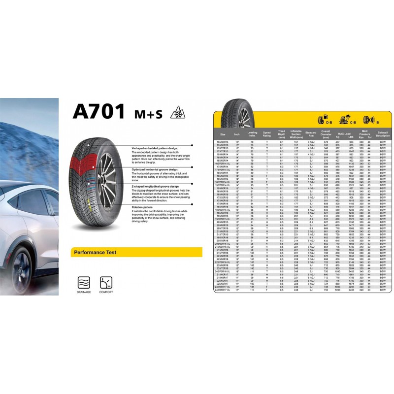 APLUS A701 215/70R16 Zimowe